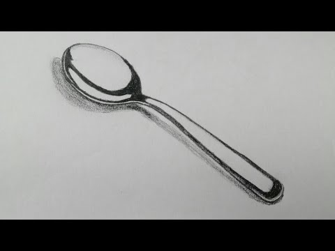 How to draw a spoon ︳pencil drawing ︳Step-by-Step spoon drawing ...