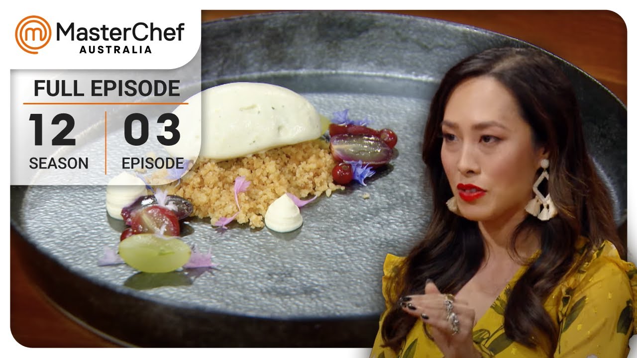 Lemon Honey Thyme Ice Cream with Roasted Grapes | MasterChef Australia ...