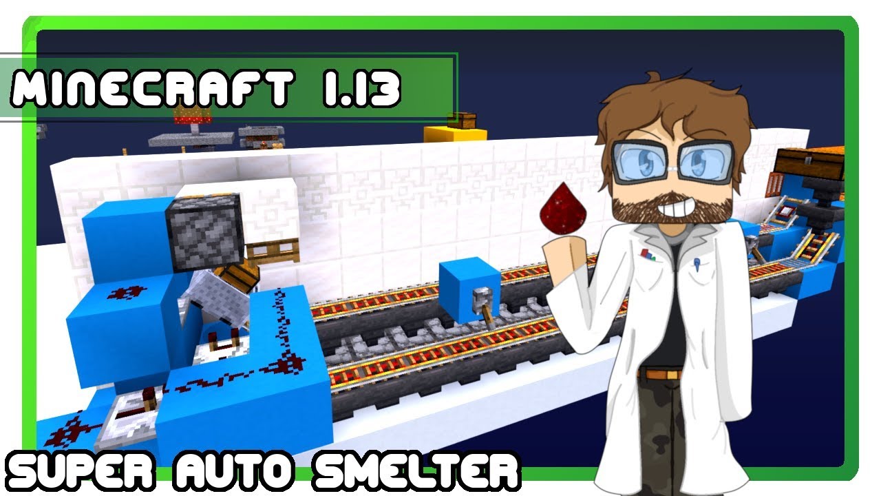 Super Simple Super Auto Smelter (Minecraft 1.13 Tutorial) - YouTube