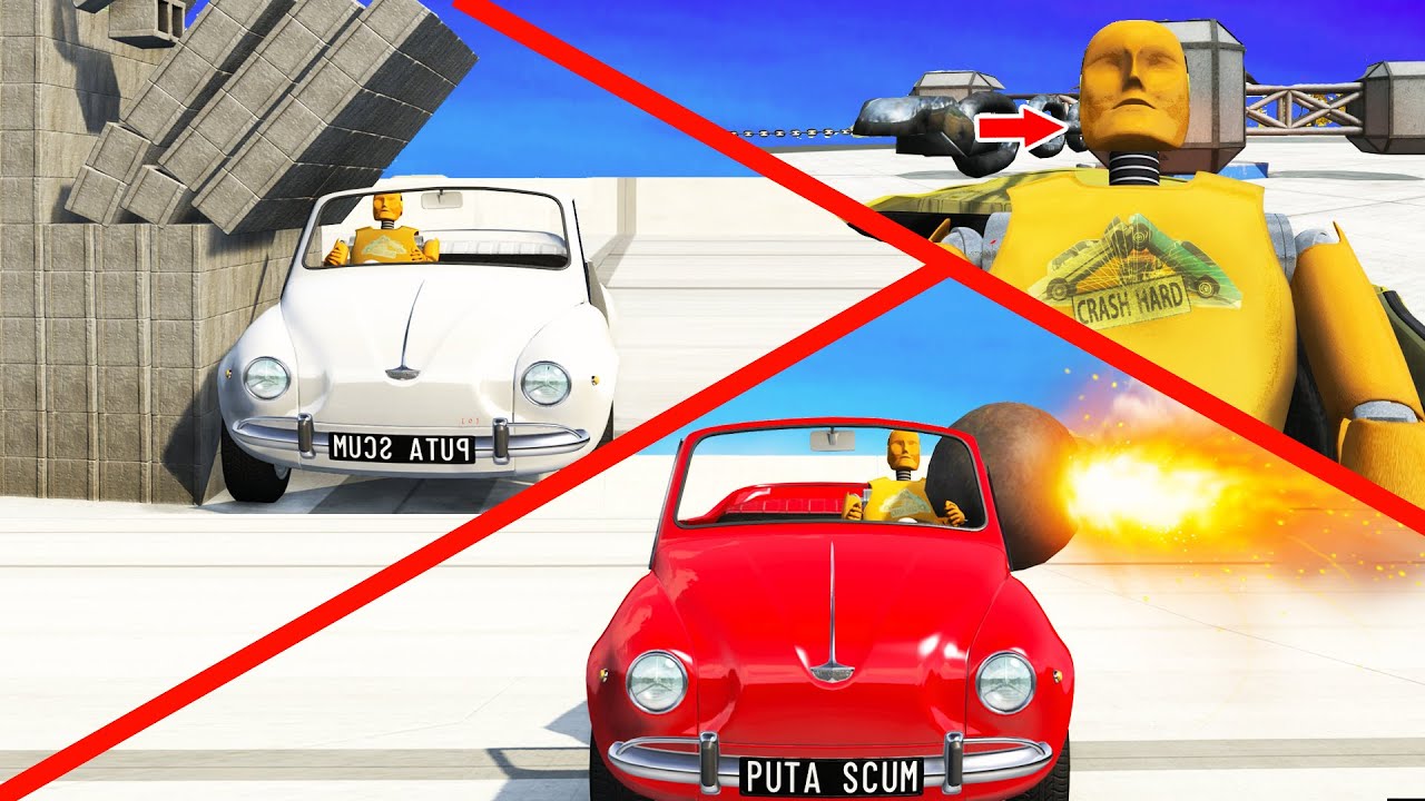 100 Ways to CRASH the DUMMY - BeamNG DRIVE | CrashTherapy - YouTube