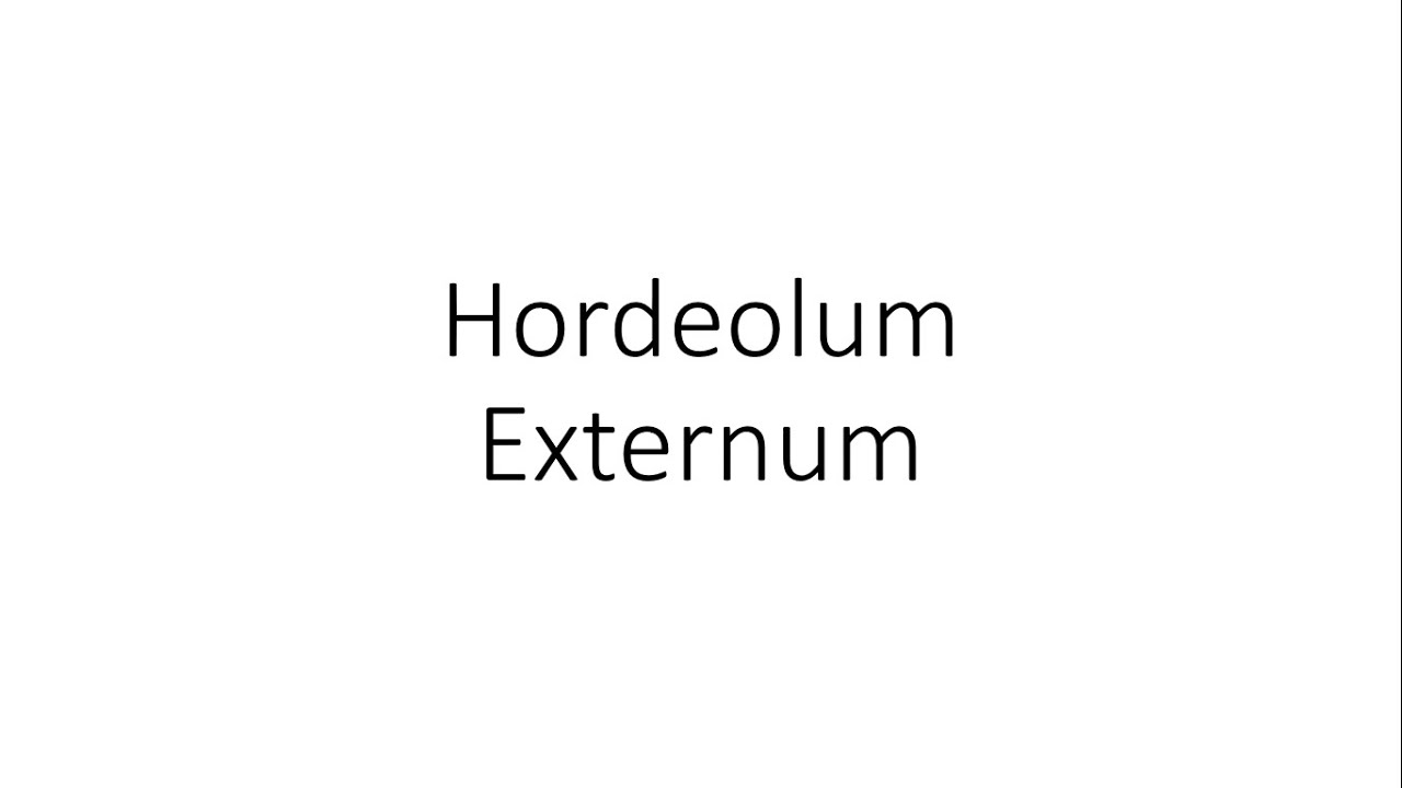 Hordeolum Externum