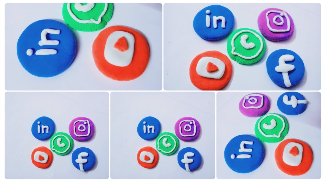 Clay What's app, Insta, Facebook, indeed, youtube logos 💥💥💥💥 - YouTube