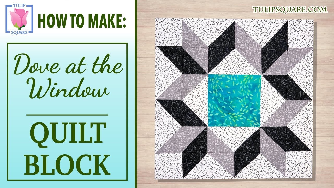 How to Make a 3D Dove at the Window Quilt Block ⛋ Easy Tutorial ...
