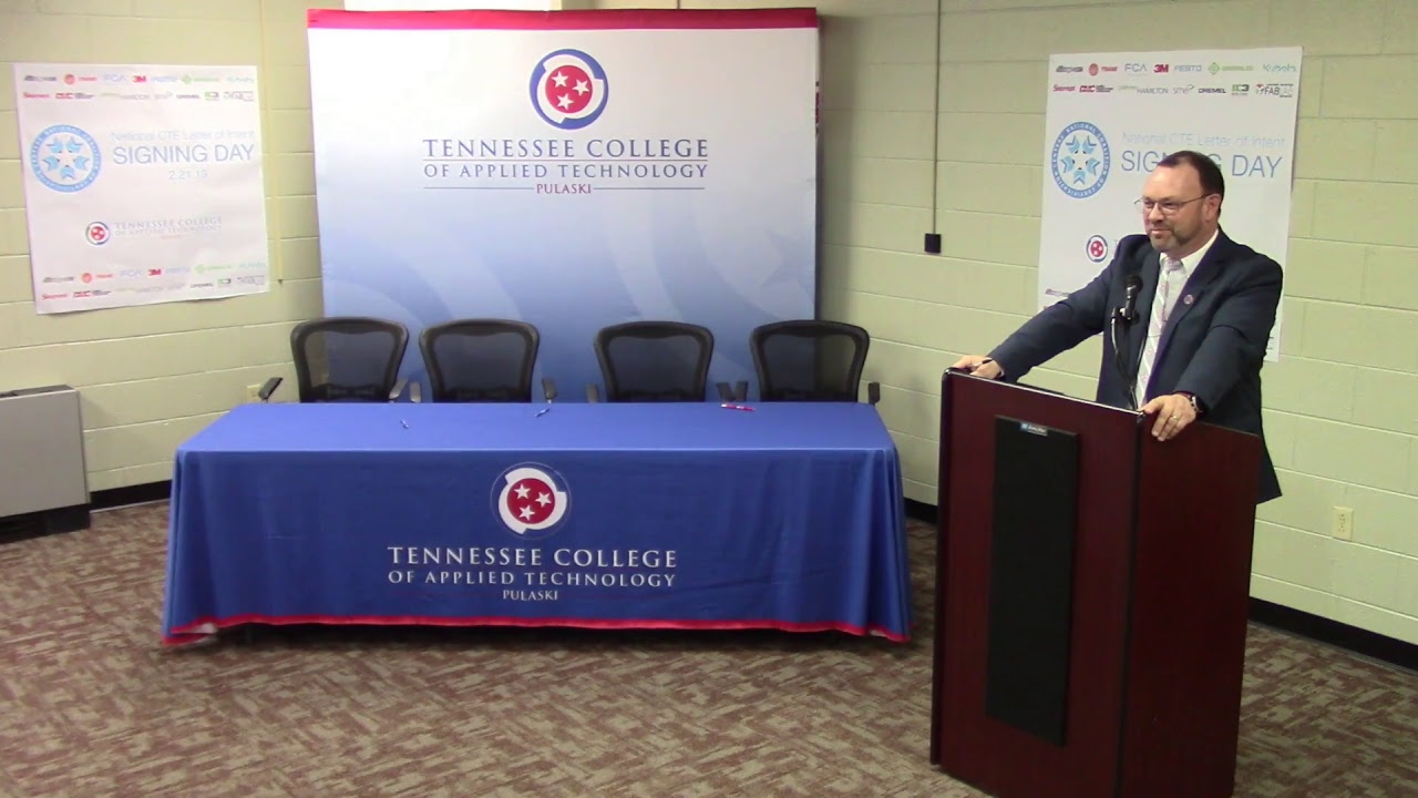 National CTE Letter of Intent Signing Day at TCAT-Pulaski 2/27/2019 ...