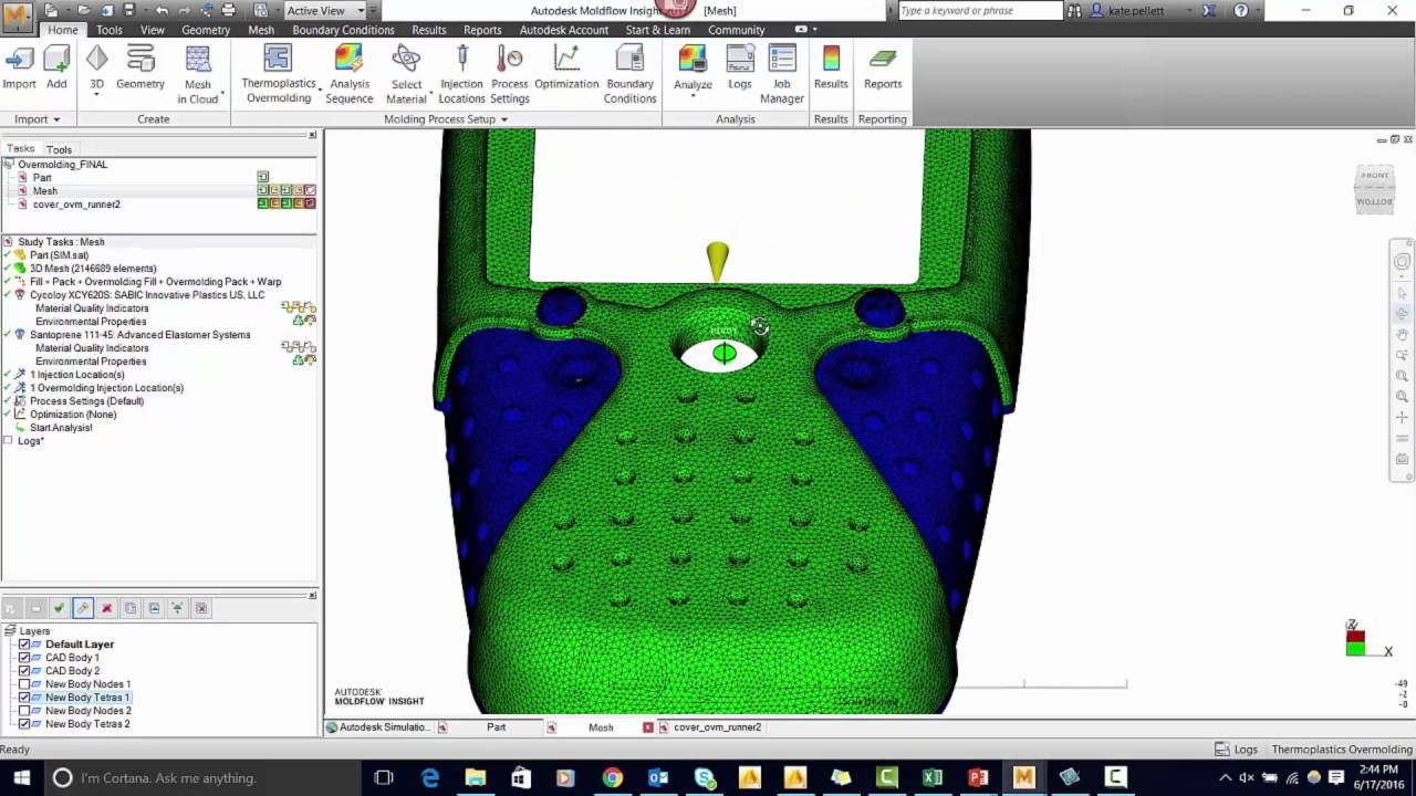 Overmolding Setup in Autodesk Moldflow - YouTube