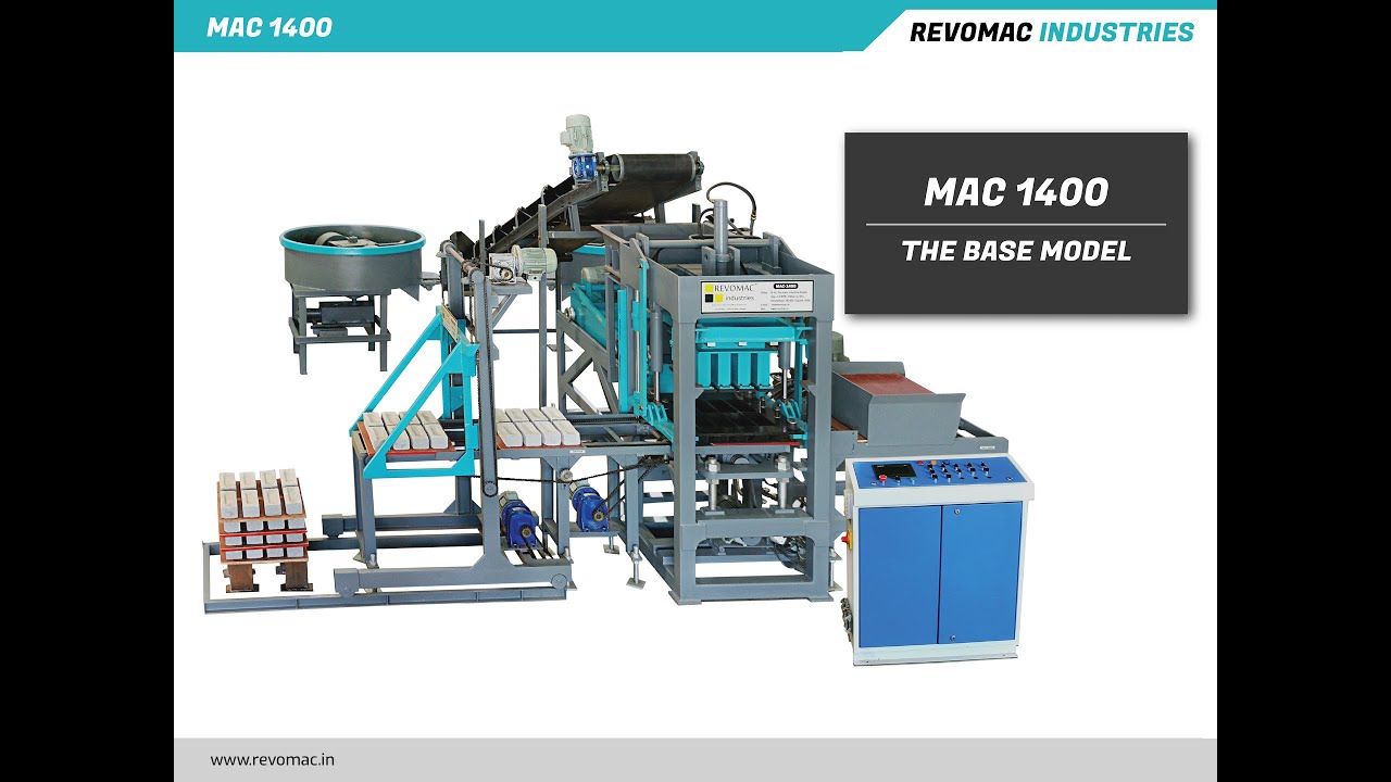 MAC 1400 Automatic Brick/Block/Paver Making Machine - YouTube