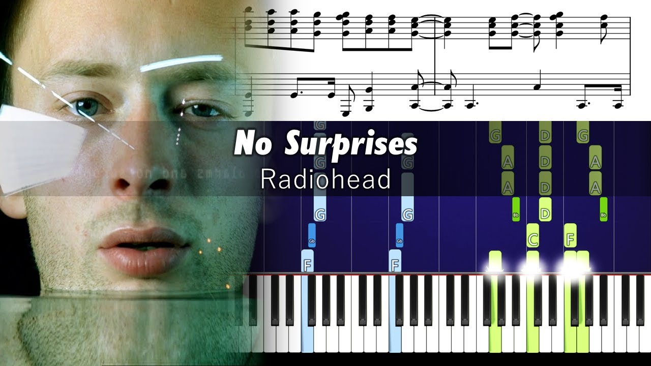 Radiohead - No Surprises - Advanced Piano Tutorial with Sheet Music ...