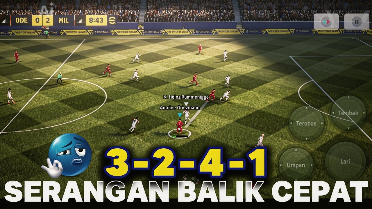 Gameplay formasi 3-2-4-1 SBC efootball mobile | Fun match - YouTube