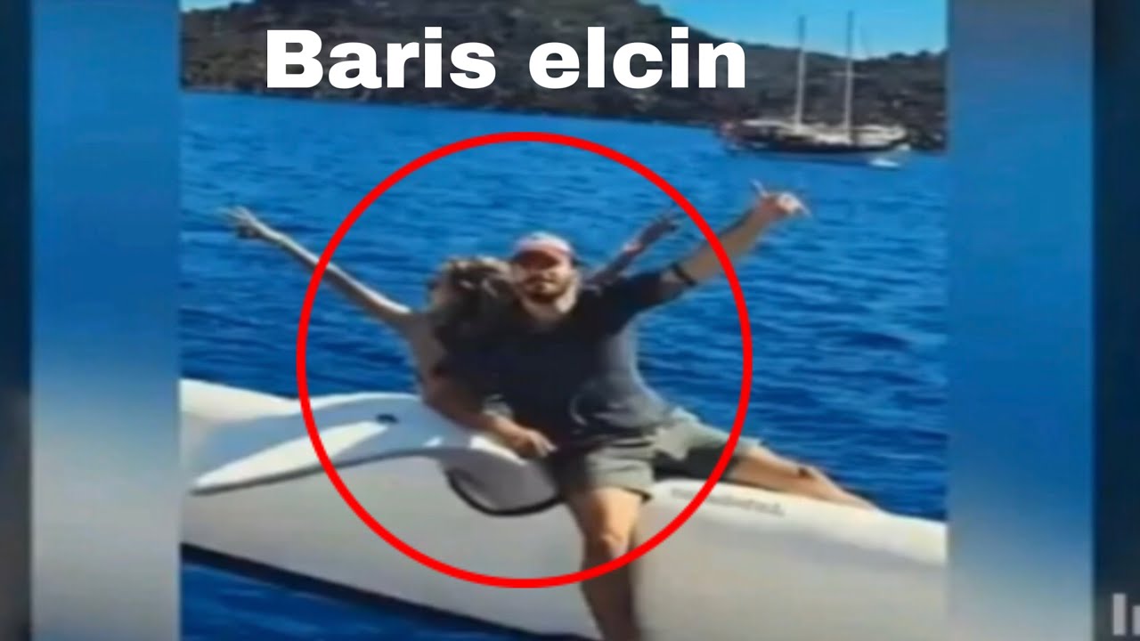 Baris Arduc and Elcin Sangu at their private boat in a sea and spotted ...