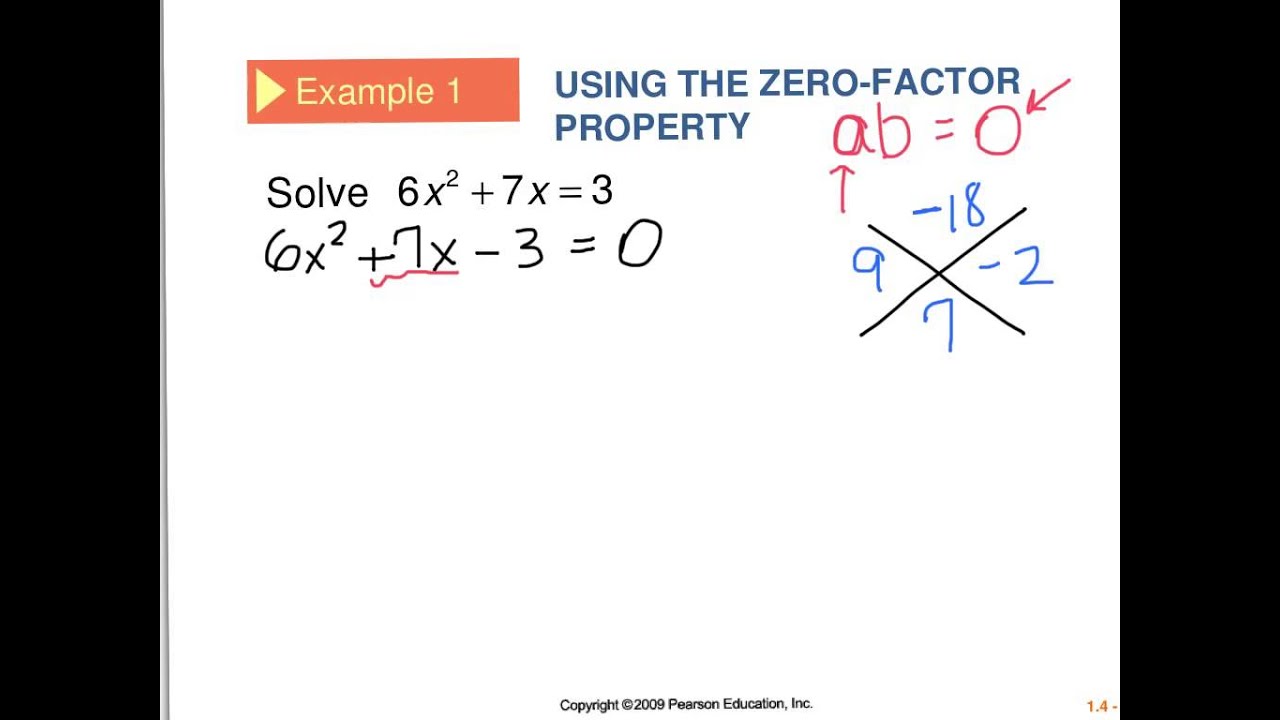 Solving Quadratics - Lesson 1.4 - Part 1 (College Algebra DC 13 - 14 ...