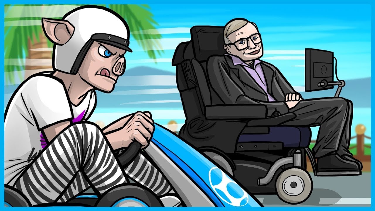 MARIO KART 8 DELUXE FUNNY MOMENTS! - STEPHEN HAWKING, NOGLA THE PEDO ...