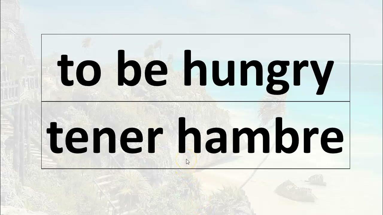 0062 Easily Learn Spanish, TO BE HUNGRY / TENER HAMBRE - YouTube