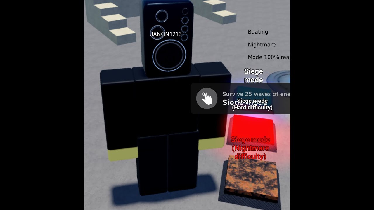 Beating nightmare mode in Roblox stsd - YouTube