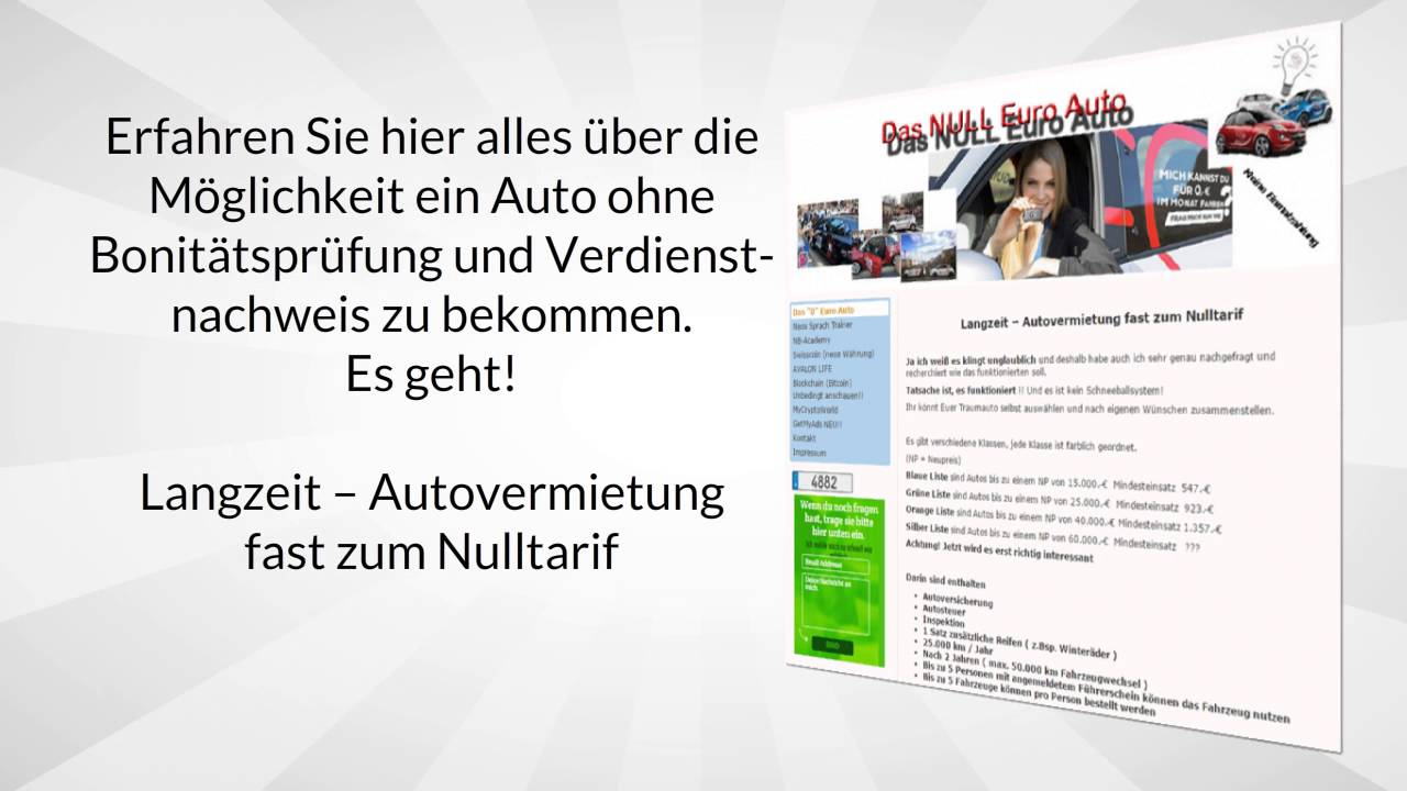 Auto Ohne Bonitätsprüfung Und Anzahlung