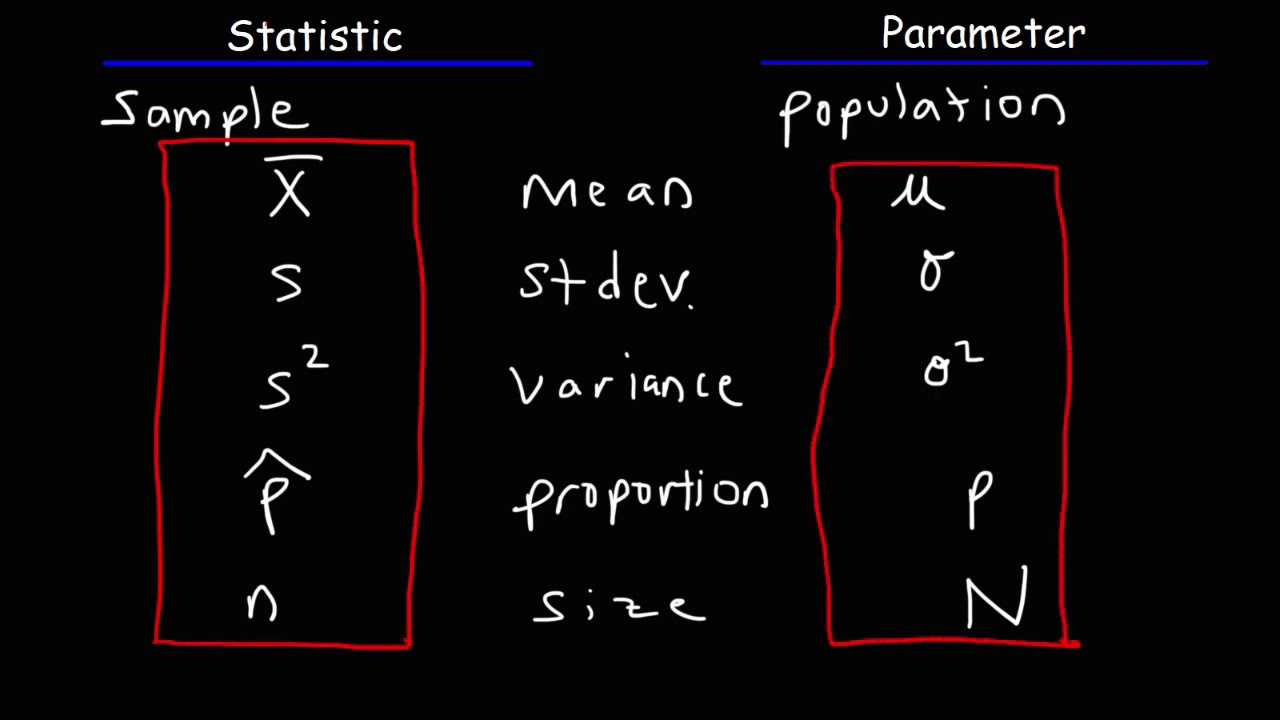 128 ITEC FAYOUM 03 Statistic vs Parameter & Population vs Sample - YouTube