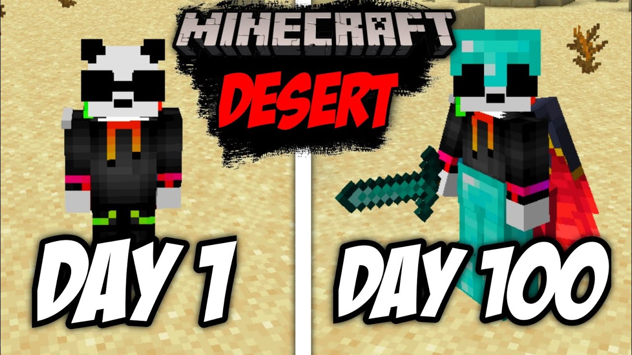 Surviving 100 Days in Desert: Minecraft Challenge - YouTube