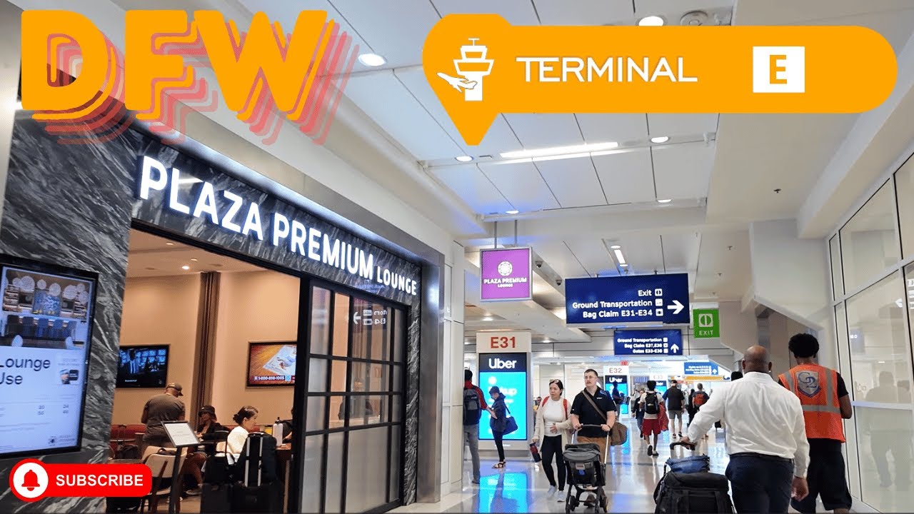 Dallas Fort Worth Int'l Airport (DFW) Full Walking Tour Terminal E ...