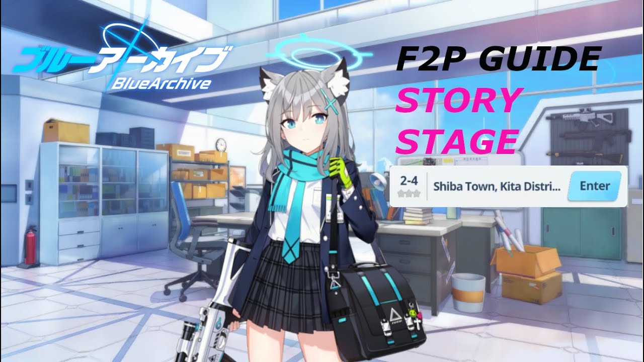 [Blue Archive ] Stage 2 Story Mode 2 - 4 F2P Guide - YouTube