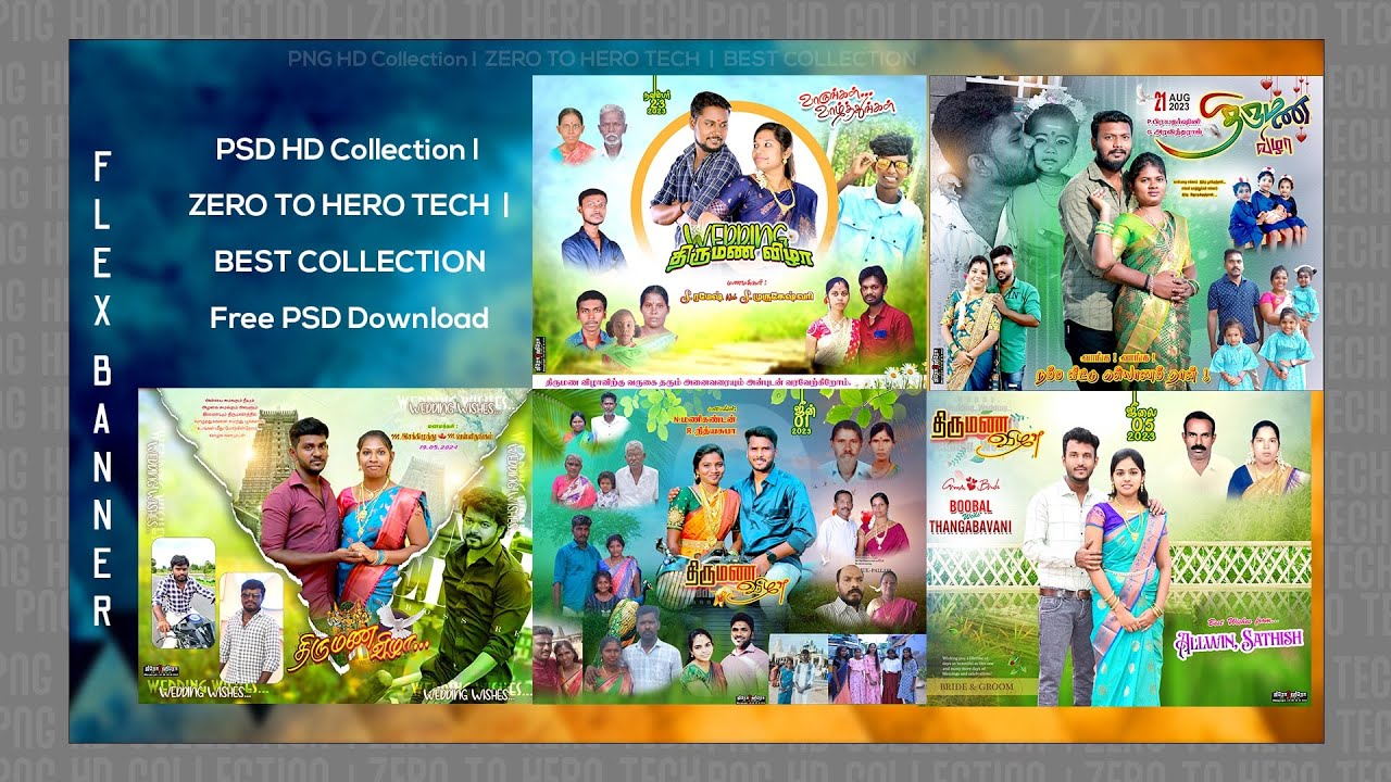 WEDDING FLEX | PACK 33 | Free PSD & PNG Files Free Download - YouTube