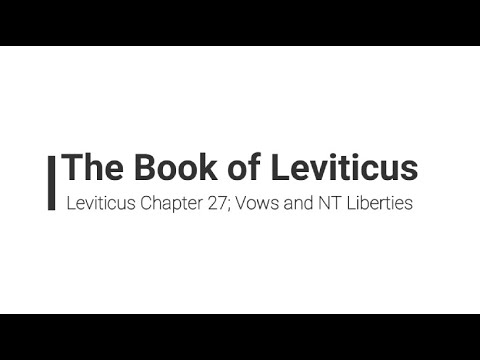 Leviticus Chapter 27 - YouTube