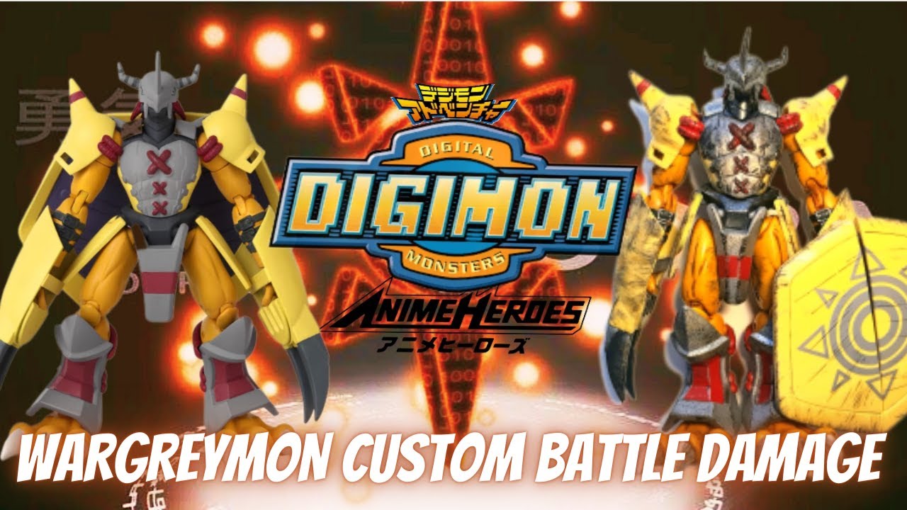 WARGREYMON CUSTOM BATTLE DAMAGE | ANIME HEROES | DIGIMON | REPAINT ...