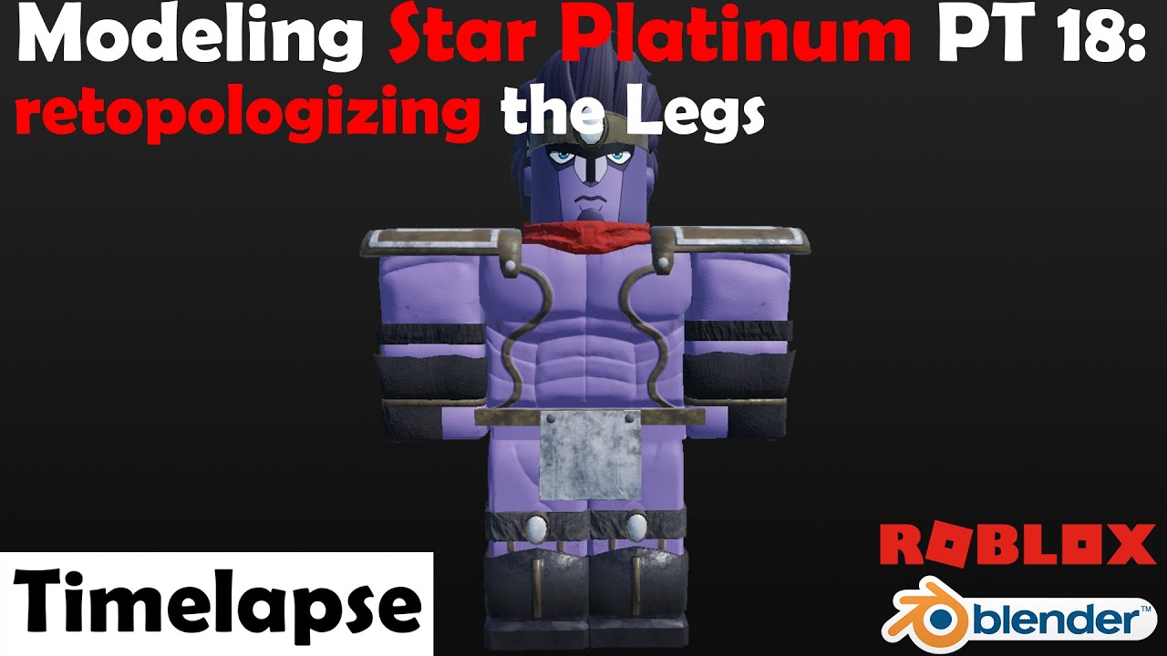 Blender modeling timelapse - Roblox Star Platinum PT 18: modeling ...