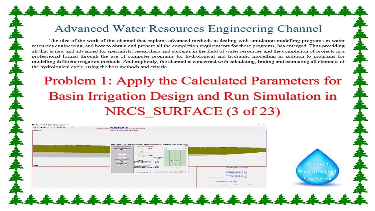 Problem 1 Apply Parameters for Basin Irrigation Design in NRCS SURFACE ...