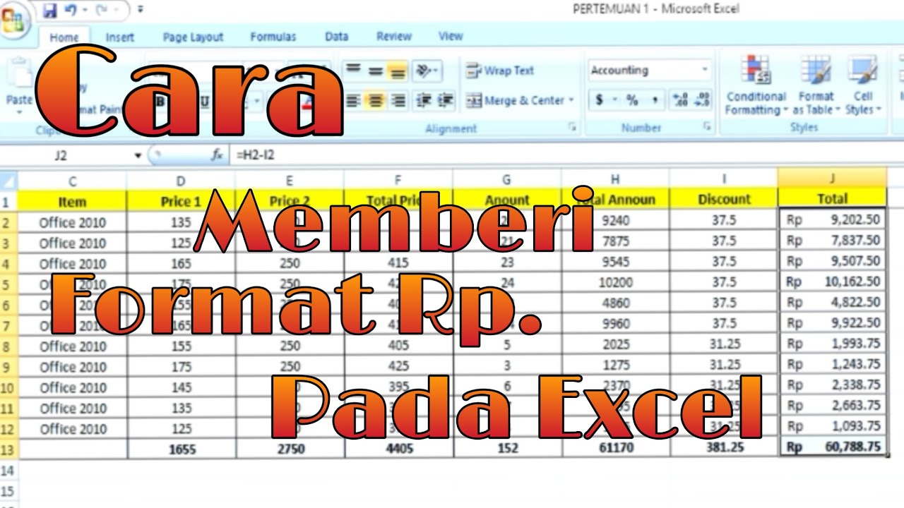 Cara Memberi Format Rp. Pada Microsoft Word - YouTube