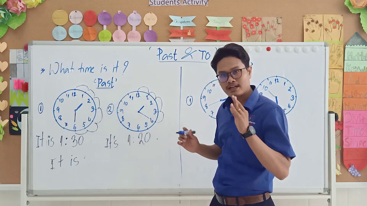 Math - Telling The Time Using PAST And TO | Math For Kids | Past and To ...