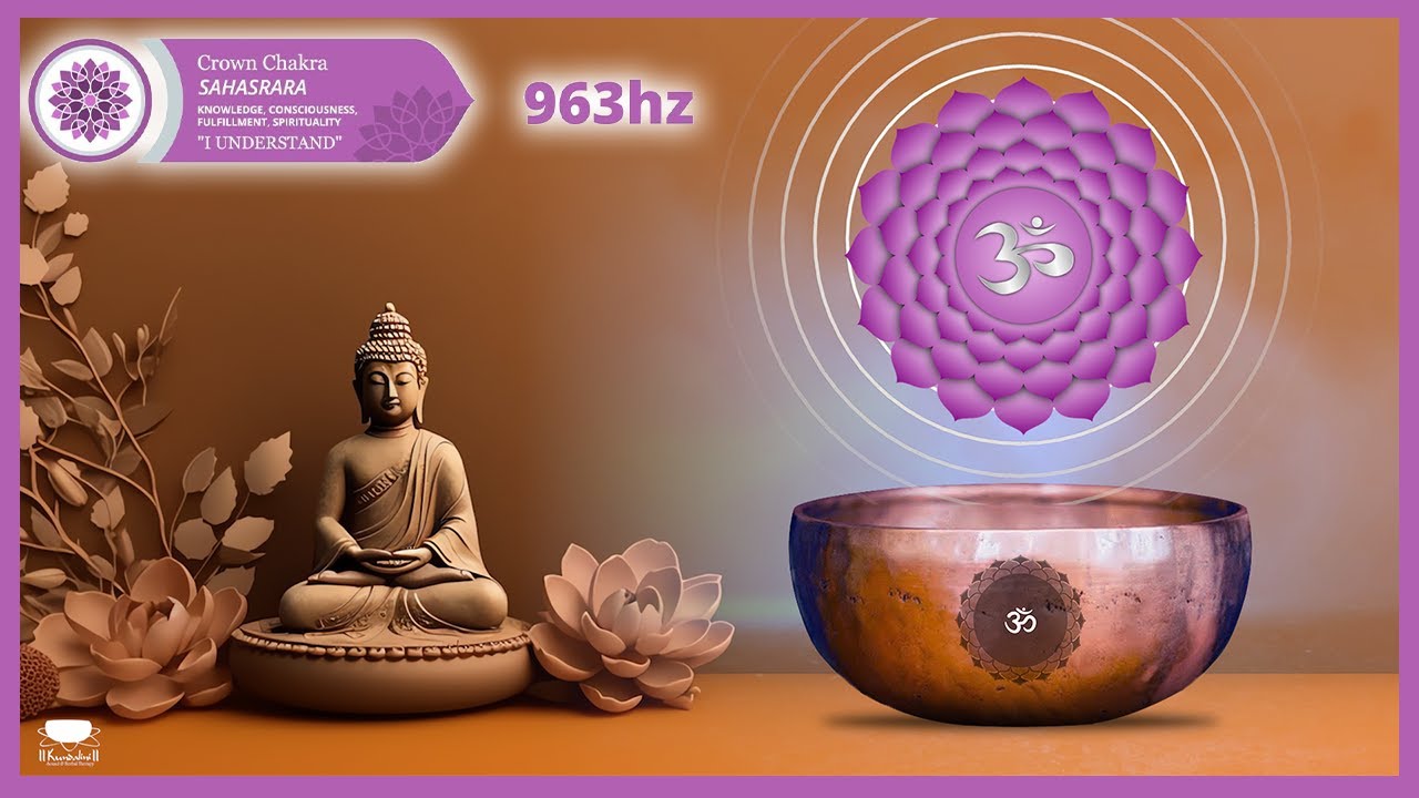 963 Hz Crown Chakra Singing Bowl Meditation | 10 Minutes Crown Chakra ...