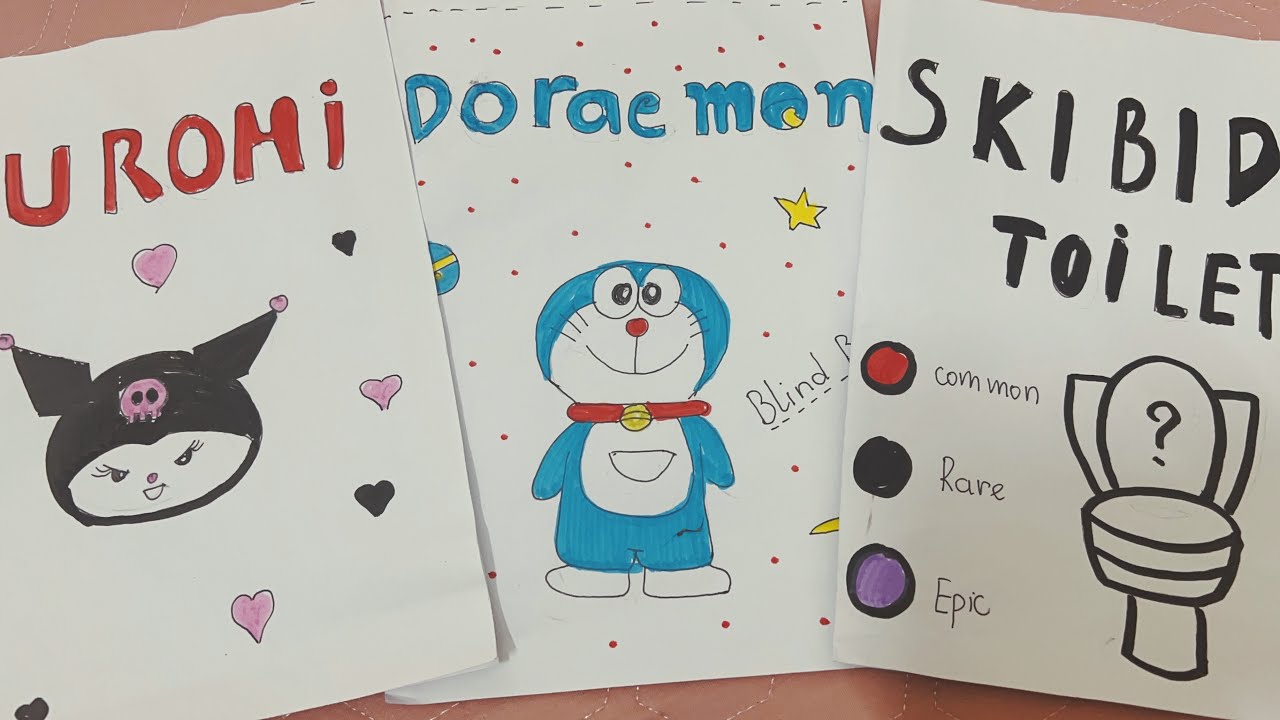 [blind bag ] túi mù doraemon, kuromi, skibidi toilet ! Diy squishy ...