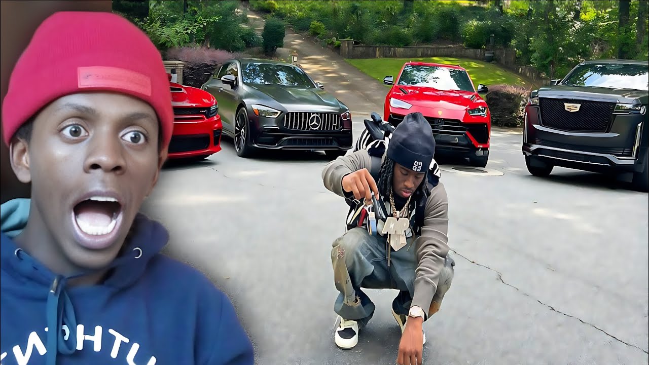 Kai Cenat's Car Collection Tour - REACTION - YouTube