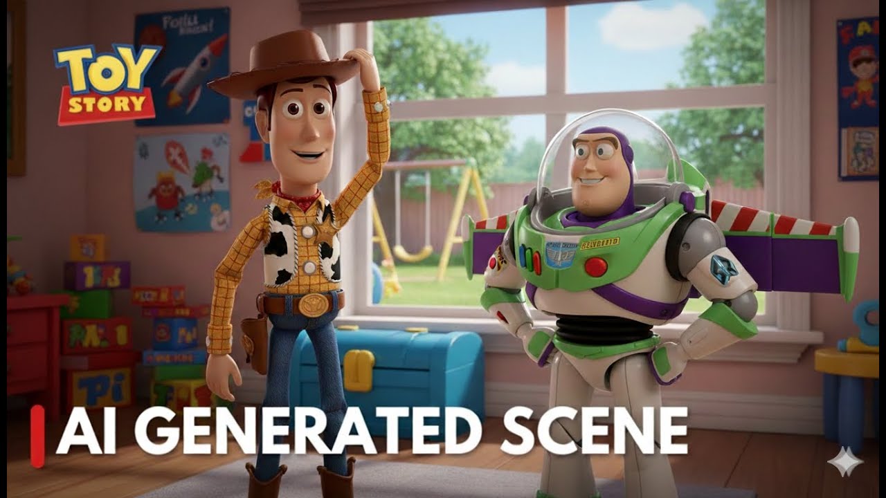 Toy story Woody meets buzz Scene | AI Reimagined Scene - YouTube