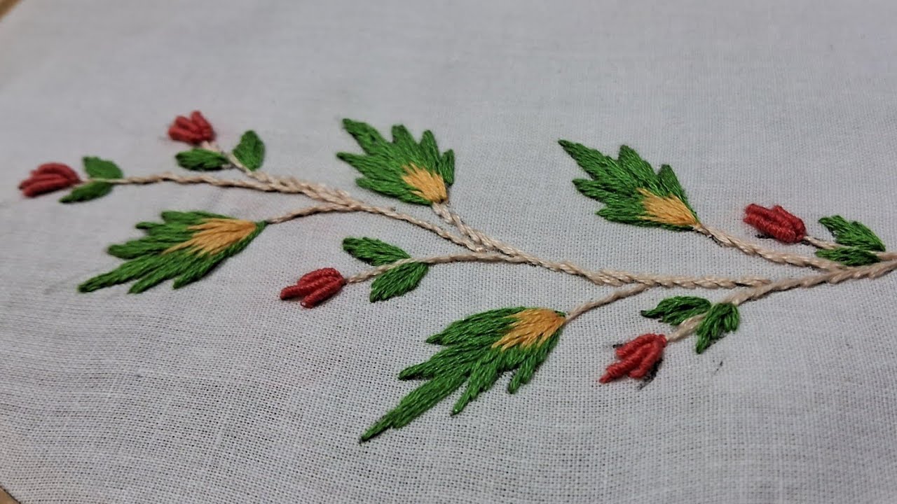 Shaded Hand Embroidery - Decorative beautiful hand embroidery design ...