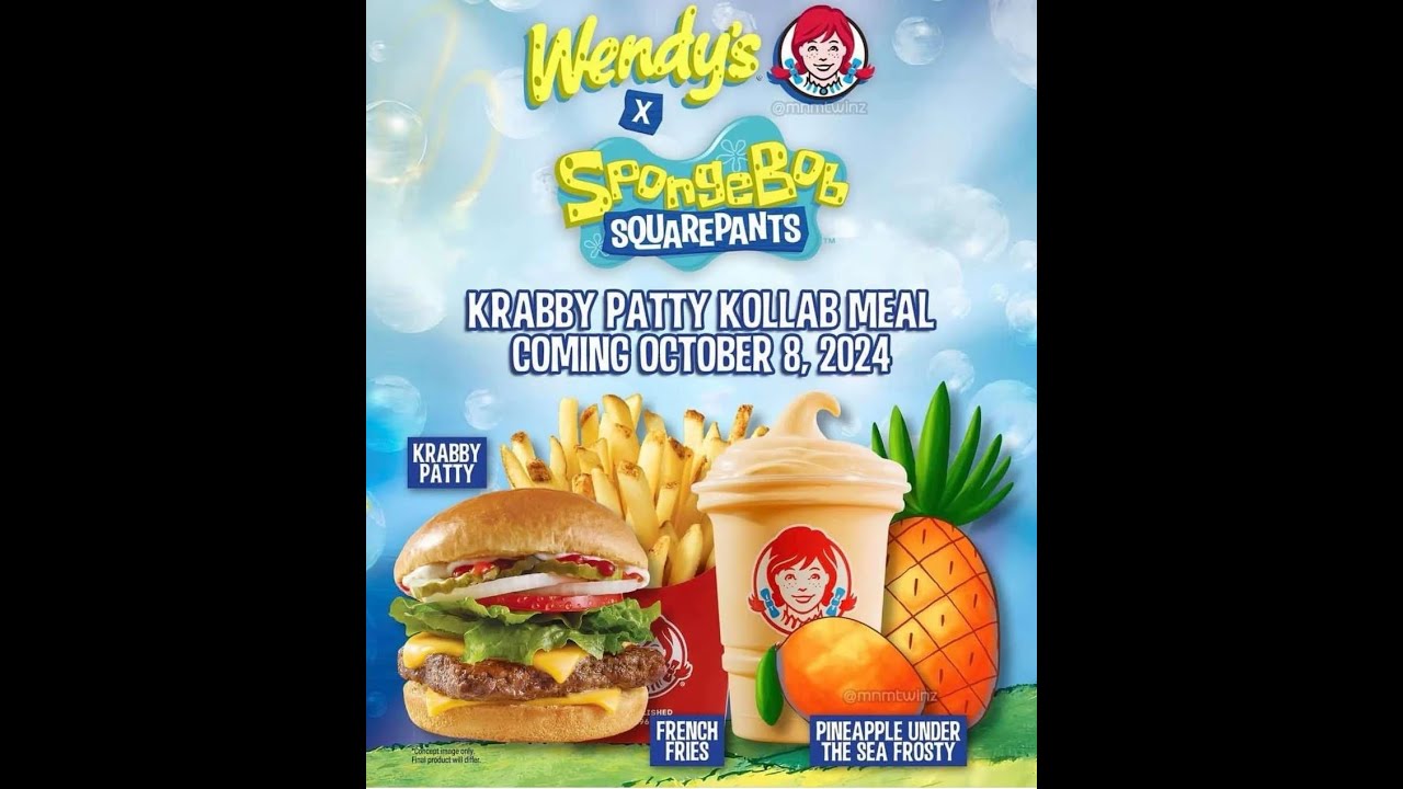 Wendy's x Spongebob Krabby Patty Collab Commercial 2024 - YouTube