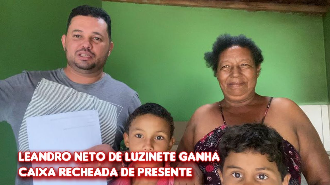 LEANDRO NETO DE LUZINETE GANHA CAIXA RECHEADA DE PRESENTE 🎁 - YouTube