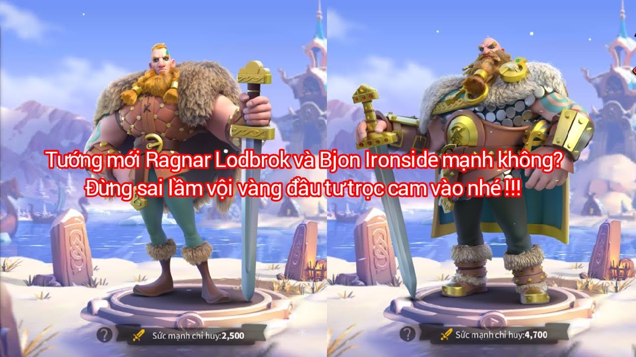 Tướng mới sau update Ragnar Lodbrok và Bjon Ironside | Rise of Kingdoms ...