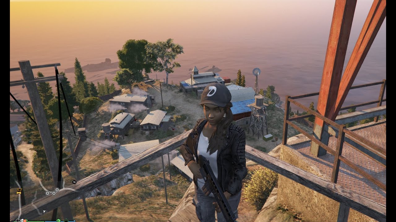 GTA 5 - If Clementine was Negan / Compound - YouTube