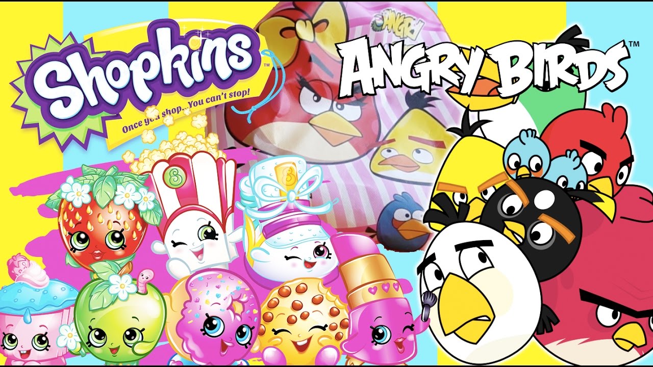 Shopkins Surprise Eggs Open From a Angry Bird Blind Bag - YouTube