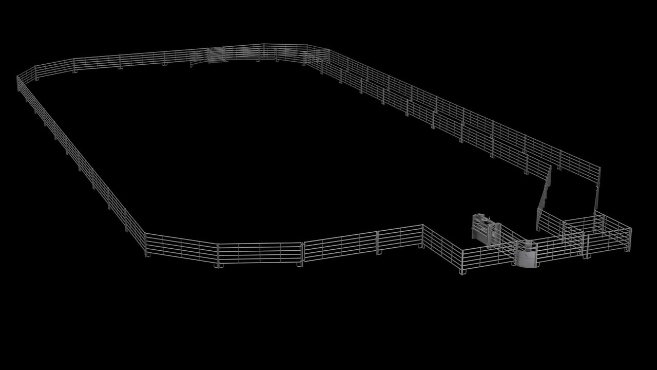 "Eliminator" 100x200 Roping Arena w/ Return - YouTube
