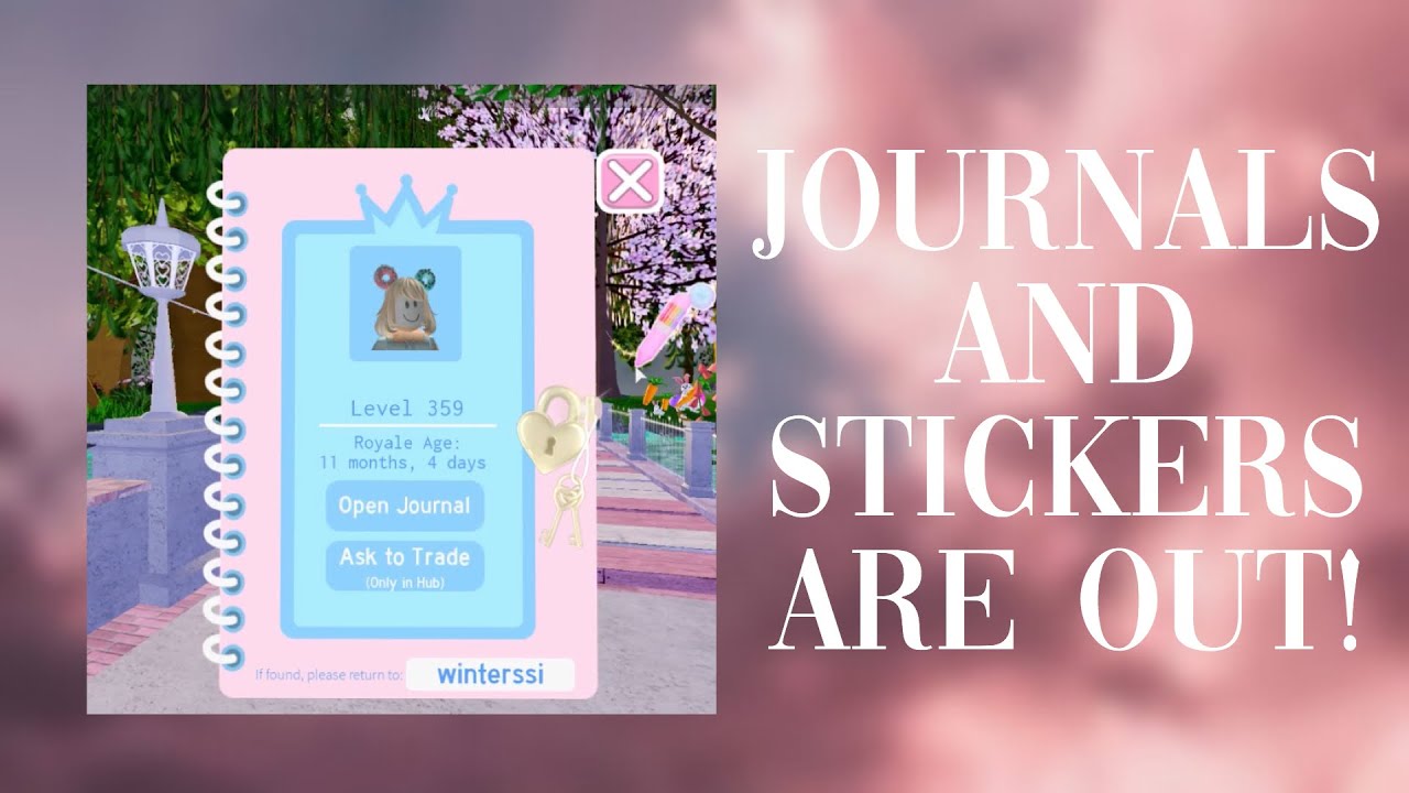 THE STICKERS AND JOURNALS ARE OUT! | ROBLOX ROYALE HIGH UPDATE LEAKS ...