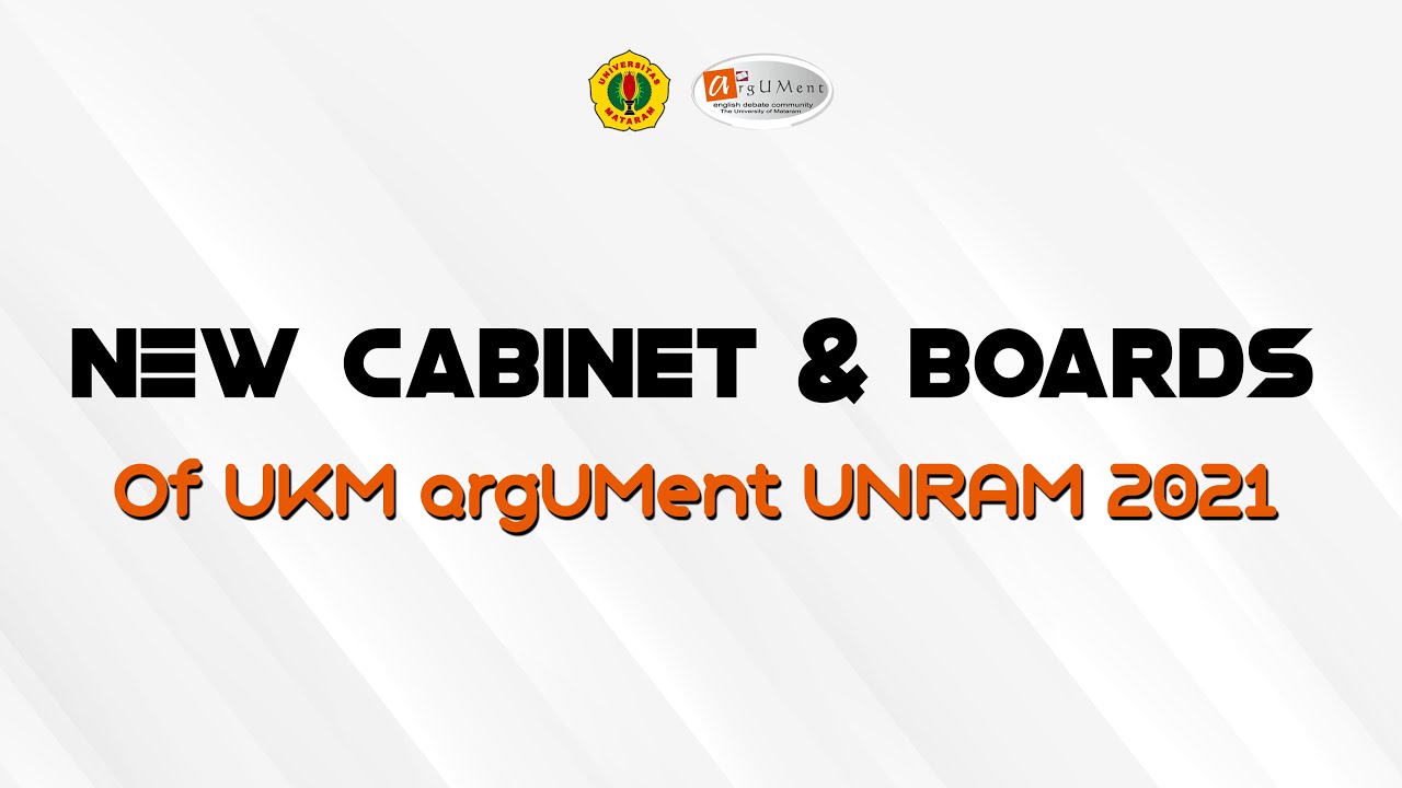 NEW BOARDS AND CABINET OF UKM argUMent UNRAM 2021 - YouTube