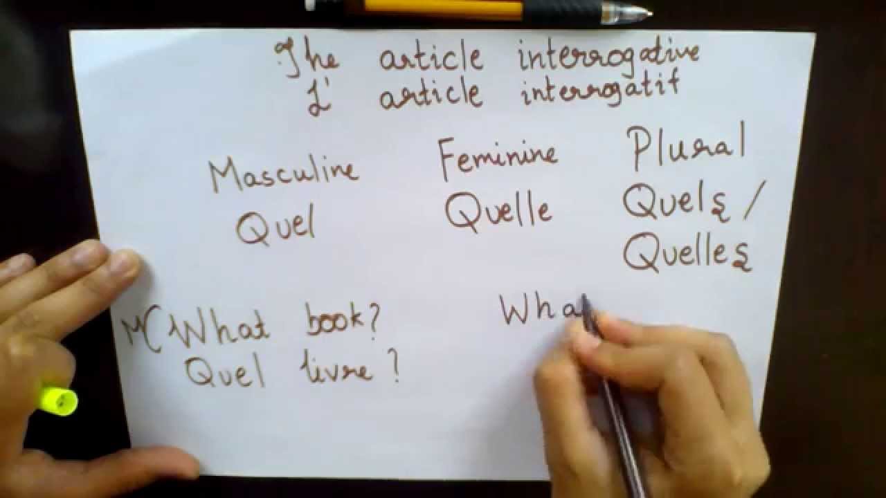 learn frech the easy way lesson 12: the interrogative articles in ...