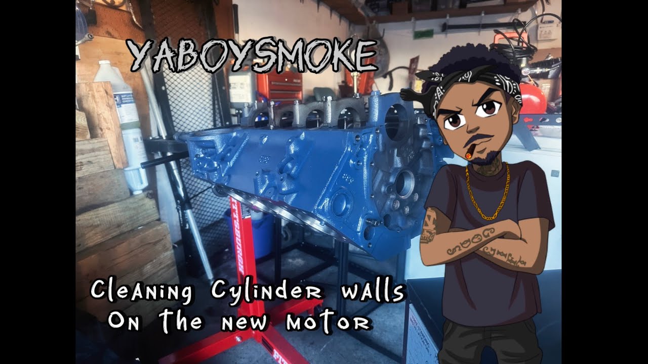 CLEANING SURFACE RUST OUT CYLINDER WALLS ON MY NEW MOTOR ‼️(383 stroker ...