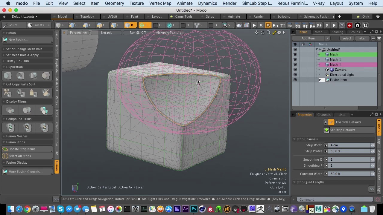 Часть 6. Mesh fusion в modo - YouTube