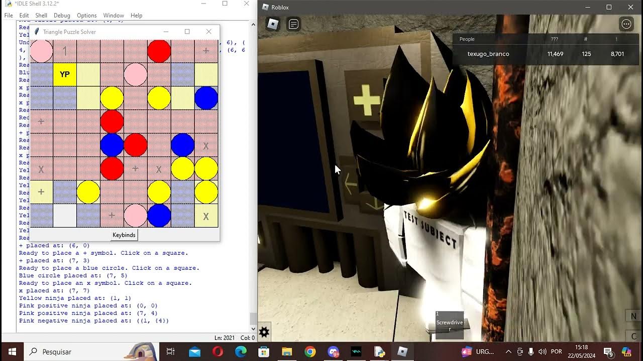 Beating all three red piece puzzles with Algorithms only (ROBLOX: THE EXPERIMENT) - YouTube