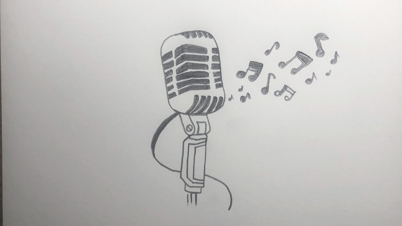 How to draw a microphone🎙EASY - YouTube