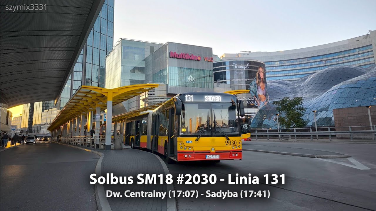 Linia 131 | Solbus SM18 #2030 - MZA Warszawa - YouTube