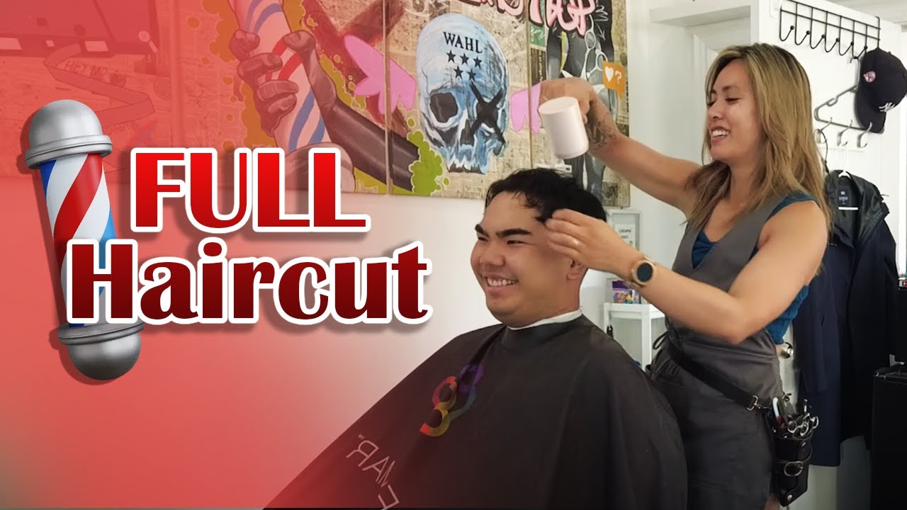 Full Haircut Session | 45-Minute Barbering with Relaxing Sounds - YouTube