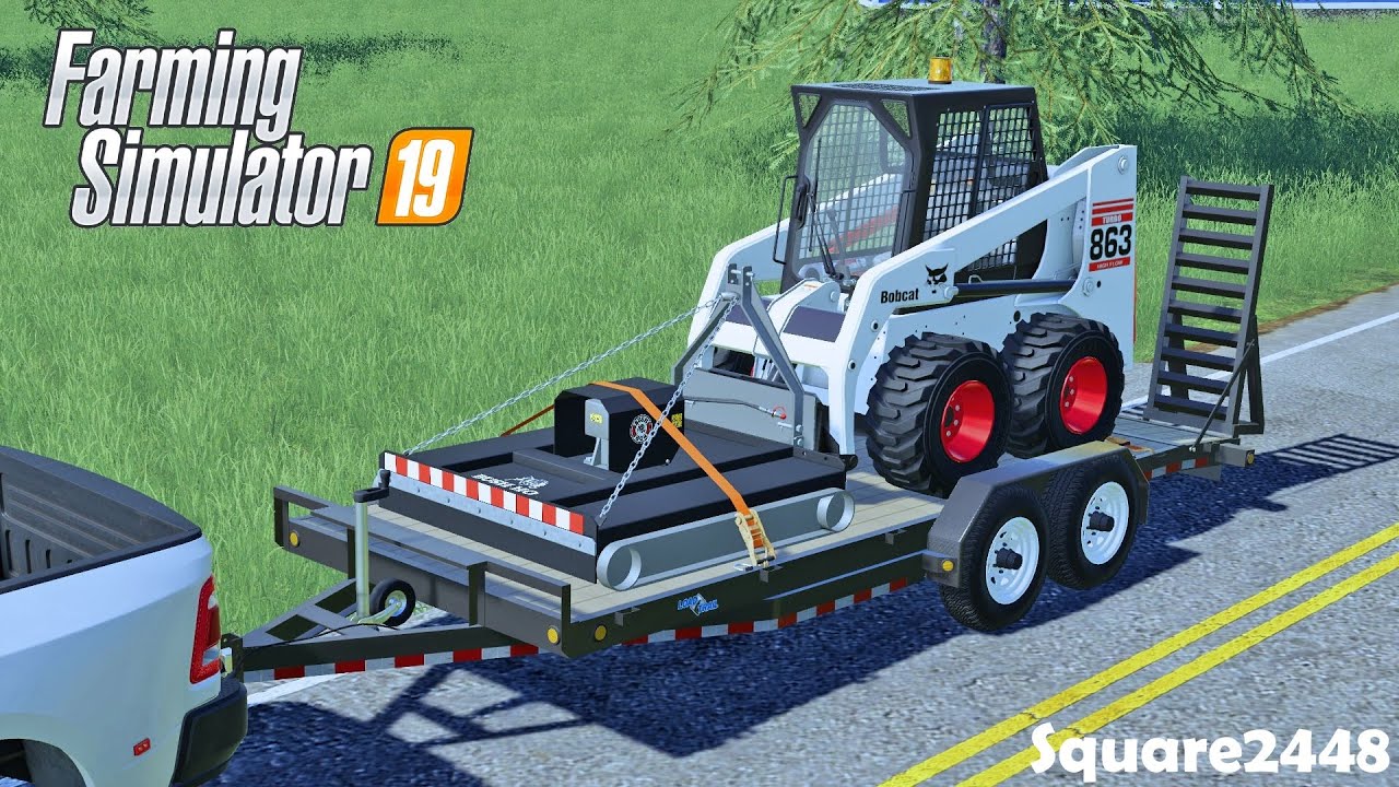 Brush Mowing Overgrown Lawn At Abandoned Ranch | Bobcat 863 | Ram 3500 ...